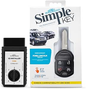 Simple Key Programmer with 4 Button Remote Start Key - fits Ford ...