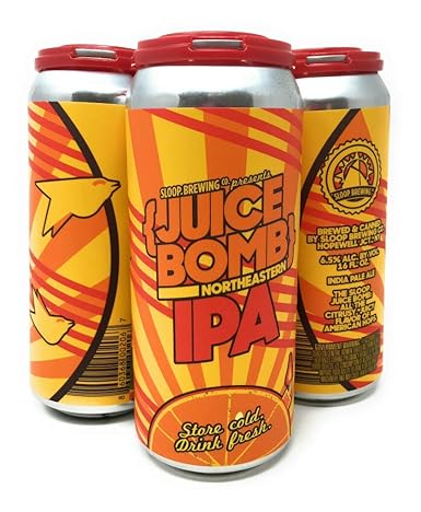 Amazon.com: Sloop Brewing Co Juice Bomb Neipa 4Pk Cans, 16 Fz : Grocery ...