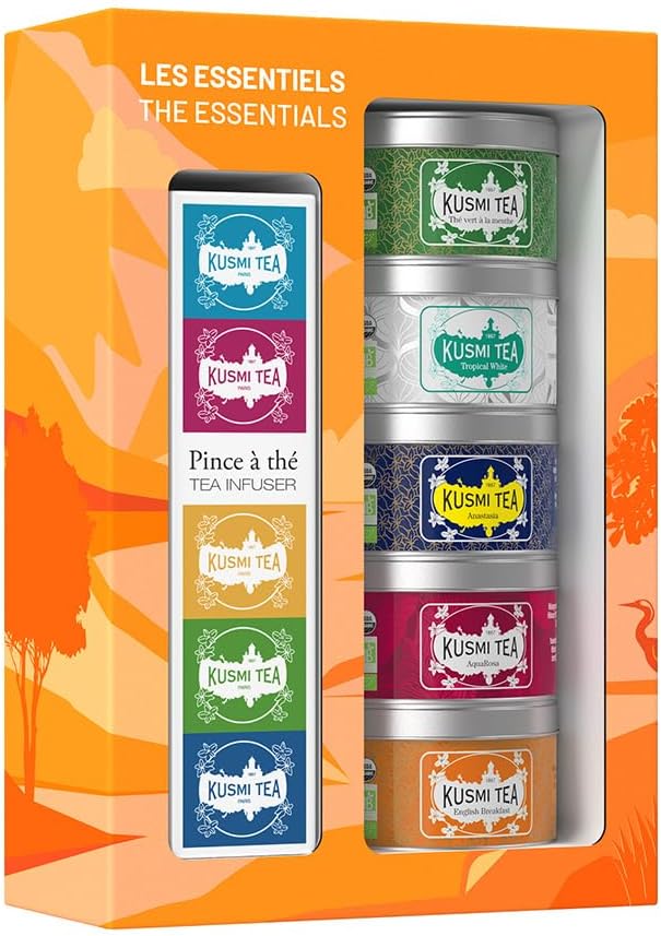 Kusmi Tea - Coffret "Les Essentiels" + Pince à Thé - Assortiment de ...