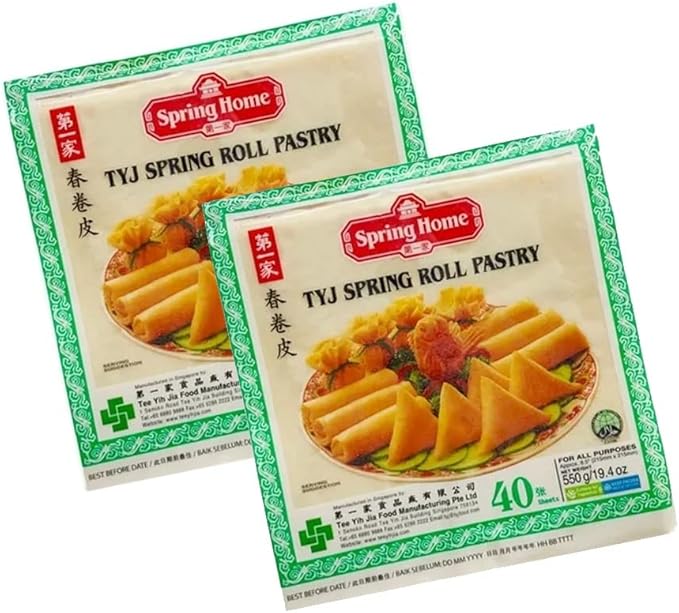 TYJ Spring Roll Pastry | 40 Sheets | 8" | 550G | Frozen | Spring Home ...