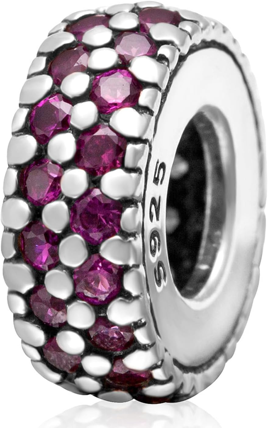 Amazon.com: Spacer Charms fit Pandora Bracelet Bangle, 925 Sterling ...