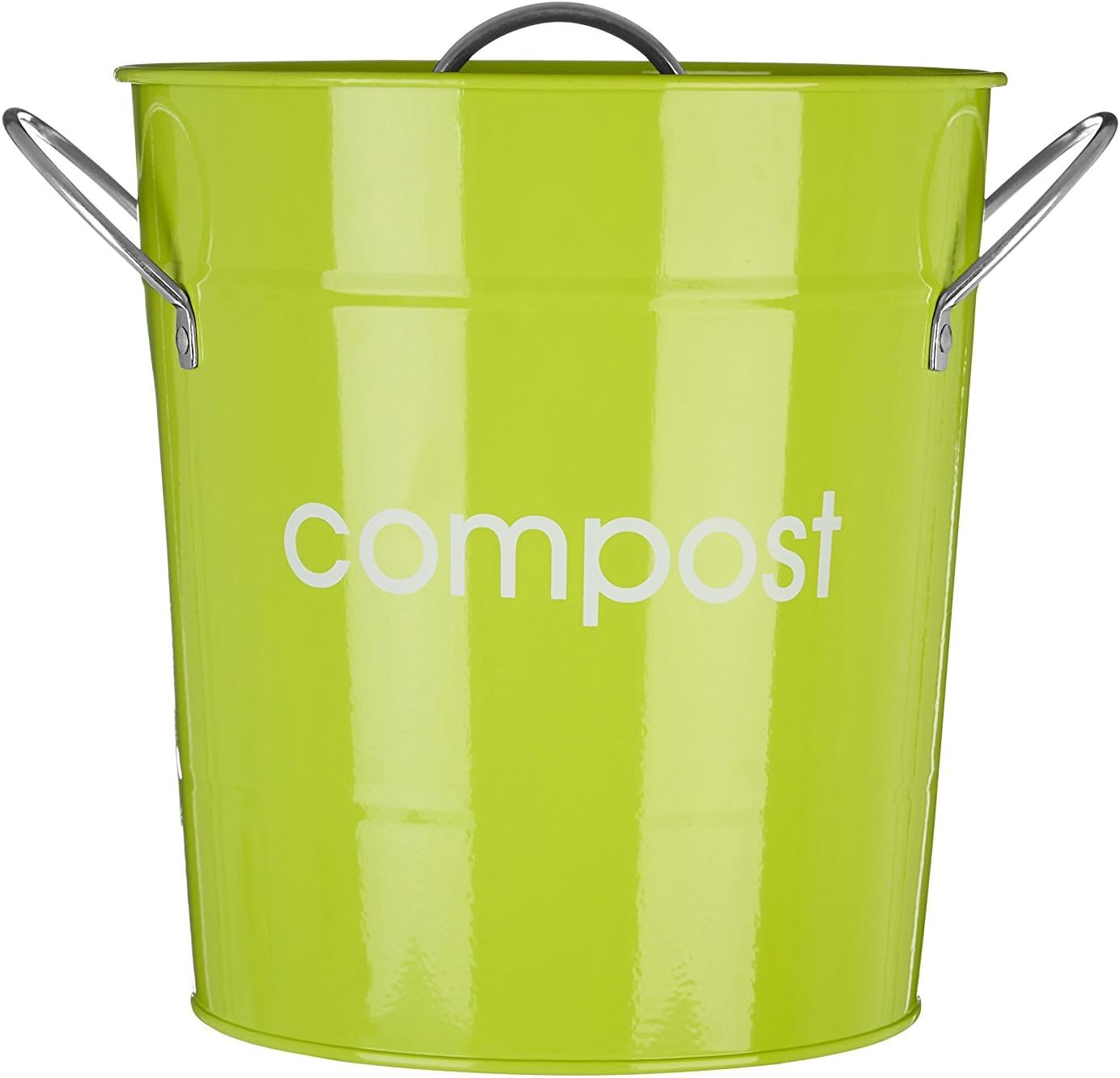 Amazon.com: Premier Lime Green Compost Bin, 3L, Metal, Cylindrical ...