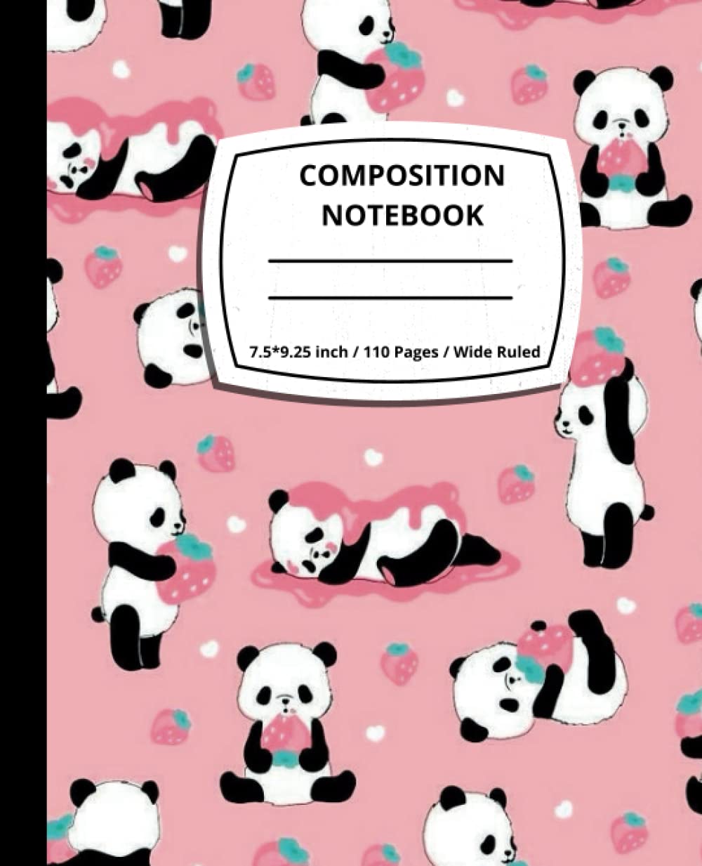 Cute Panda Composition Notebook Wide Ruled excellent back to school ...