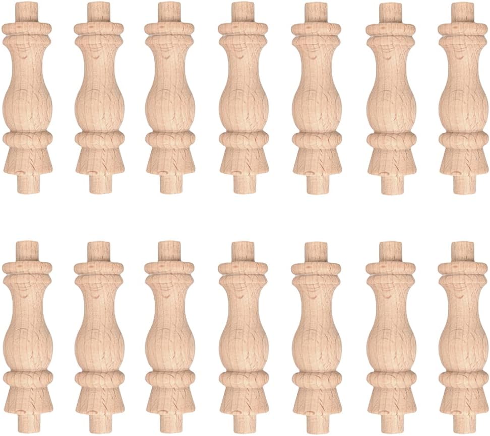 Amazon.com: Pinehurst Crafts Unfinished Oak Wood Spindles, Perfect for ...