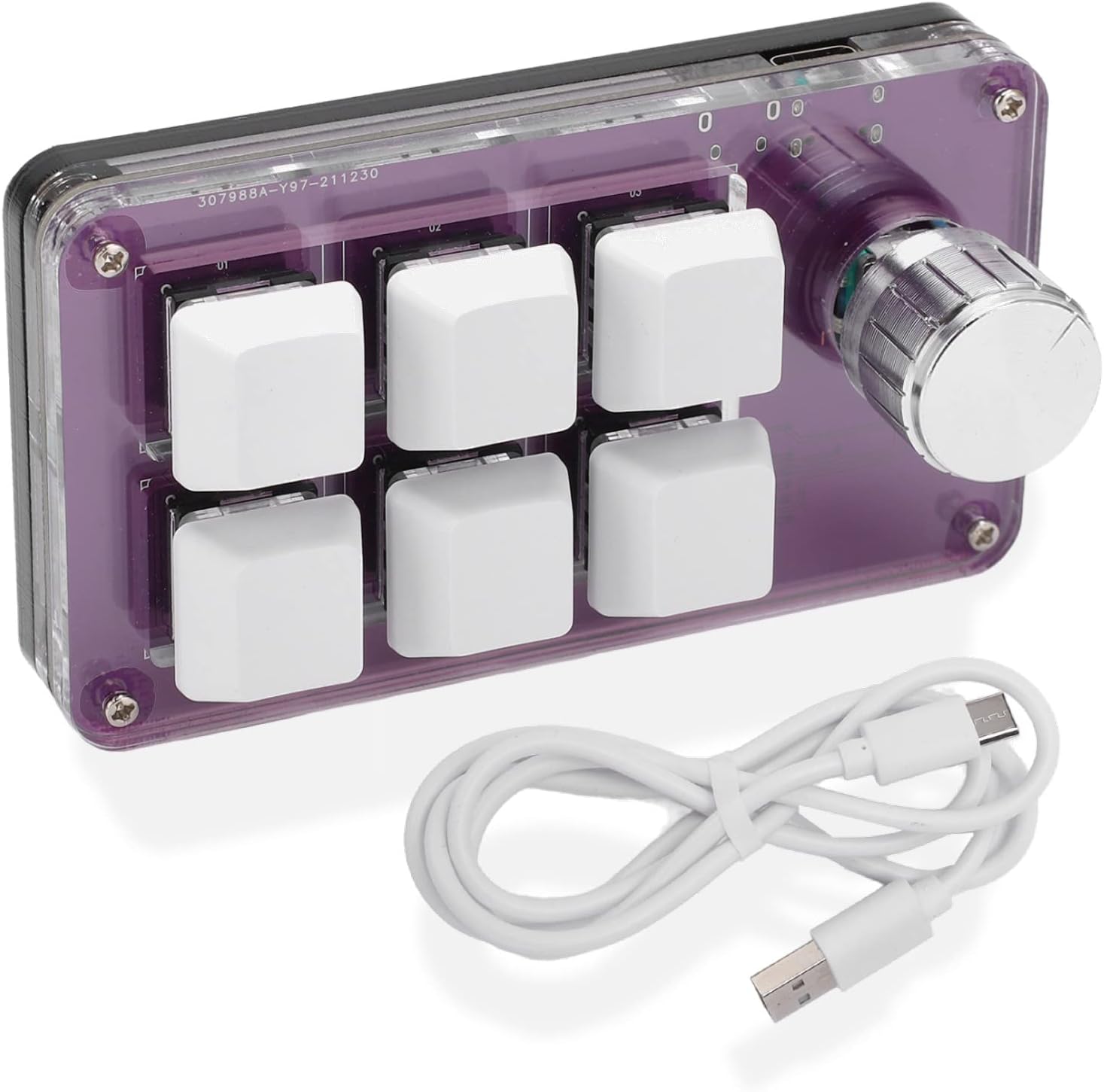 Amazon.com: 6 Fully Programmable One Handed Mechanical Keyboard,Type C ...