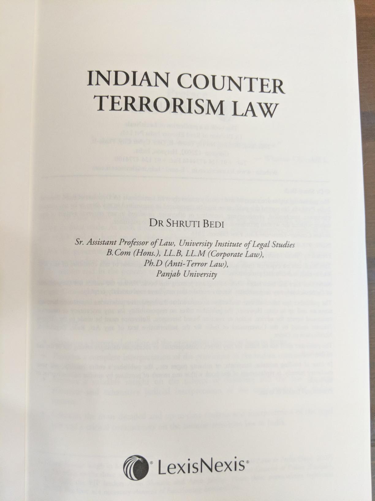 Buy Indian Counter Terrorism Law Book Online at Low Prices in India ...