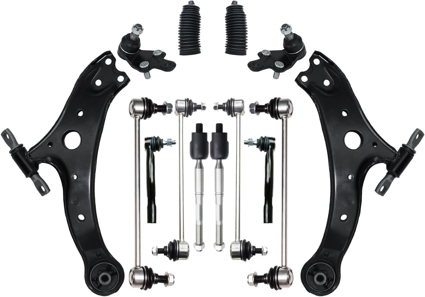 Amazon.com: Front Lower Control Arms w/Ball Joints Sway Bar End Links ...