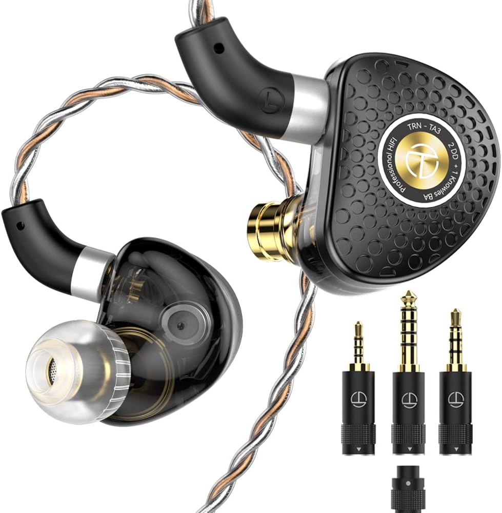 Amazon.co.jp: TRN-CONCH モニターイヤホン カナル型 イヤホン DLCダイヤモンド炭素振動膜 1DD イヤモニ イヤー ...