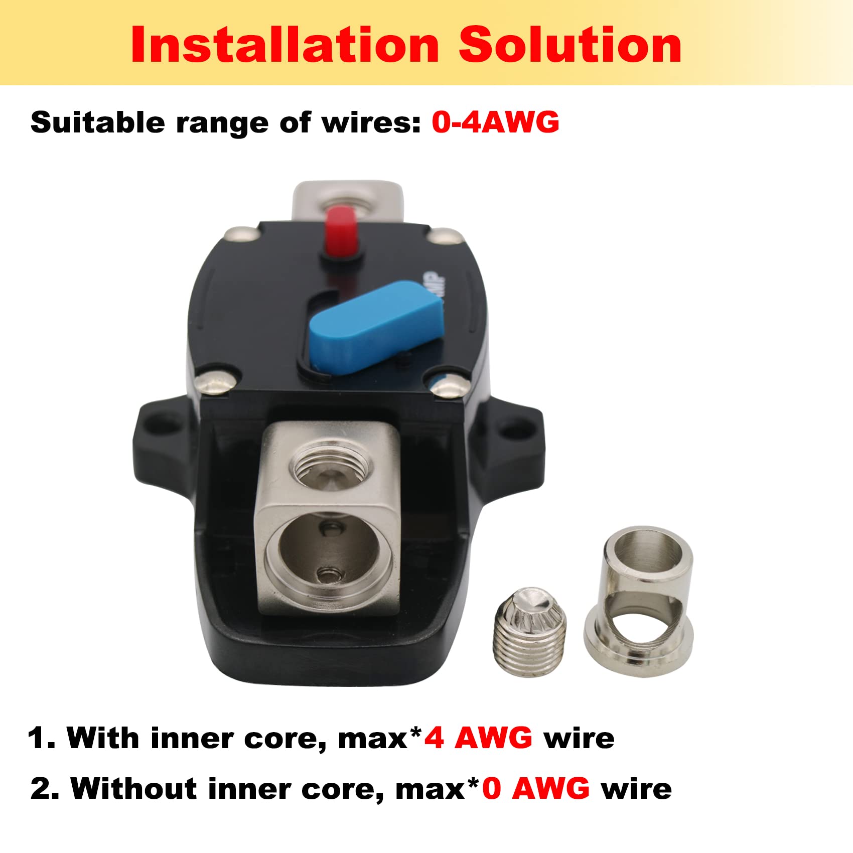 Snapklik.com : 100A Circuit Breaker Stereo Audio Inline Fuse Holders ...