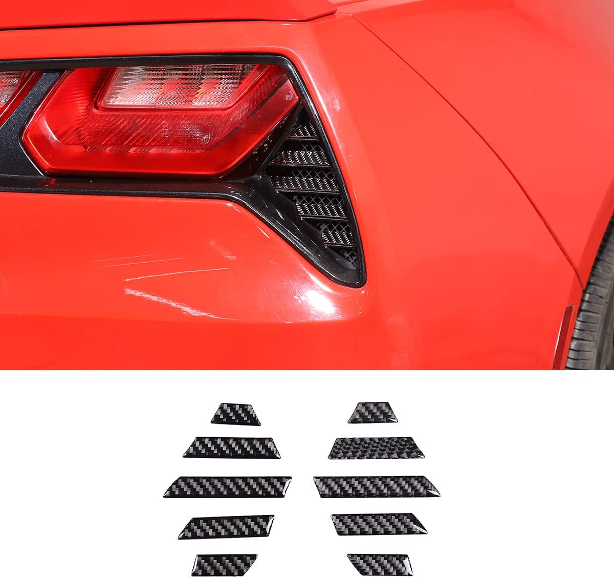 Amazon.com: sekhyna Tail Light Grille Decoration Decals Soft Carbon ...