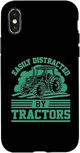 Amazon.com: iPhone X/XS Easily Distracted By Tractors Funny Farm ...