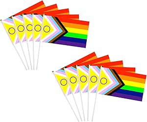 Amazon.com : Suitable for Outdoor LGBT Parade, 14X21cm,Small Bisexual ...