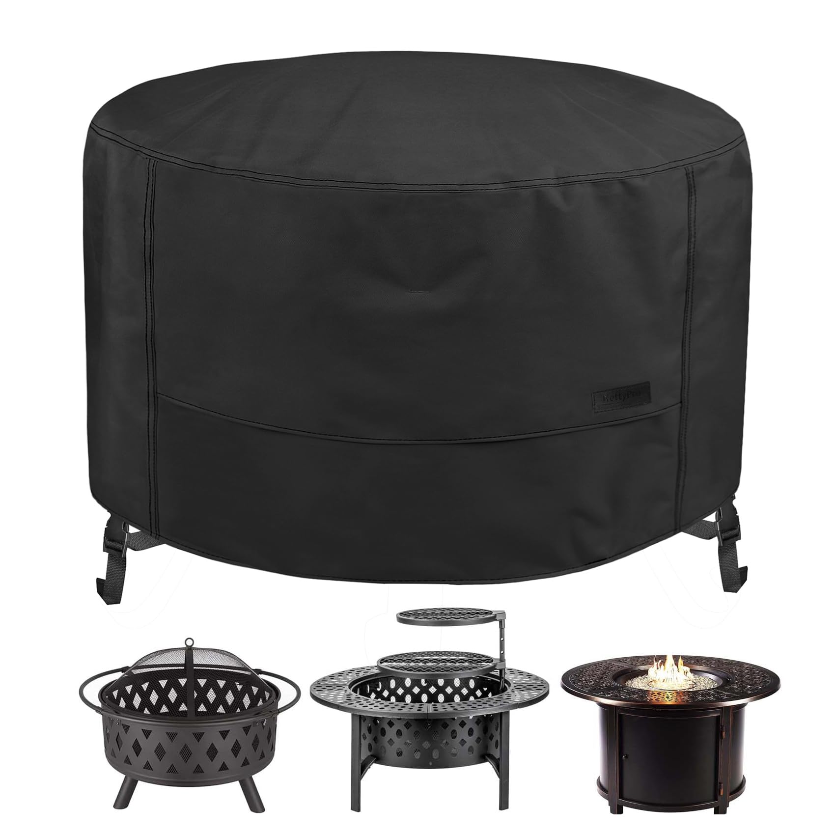 Snapklik.com : NettyPro Fire Pit Cover Round Fade Resistant Waterproof ...