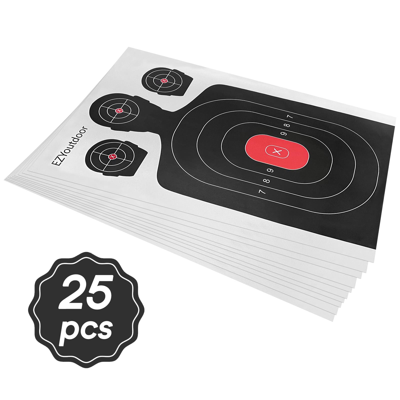 Snapklik.com : Paper Shooting Targets For Gun Range, Multiple Aiming ...