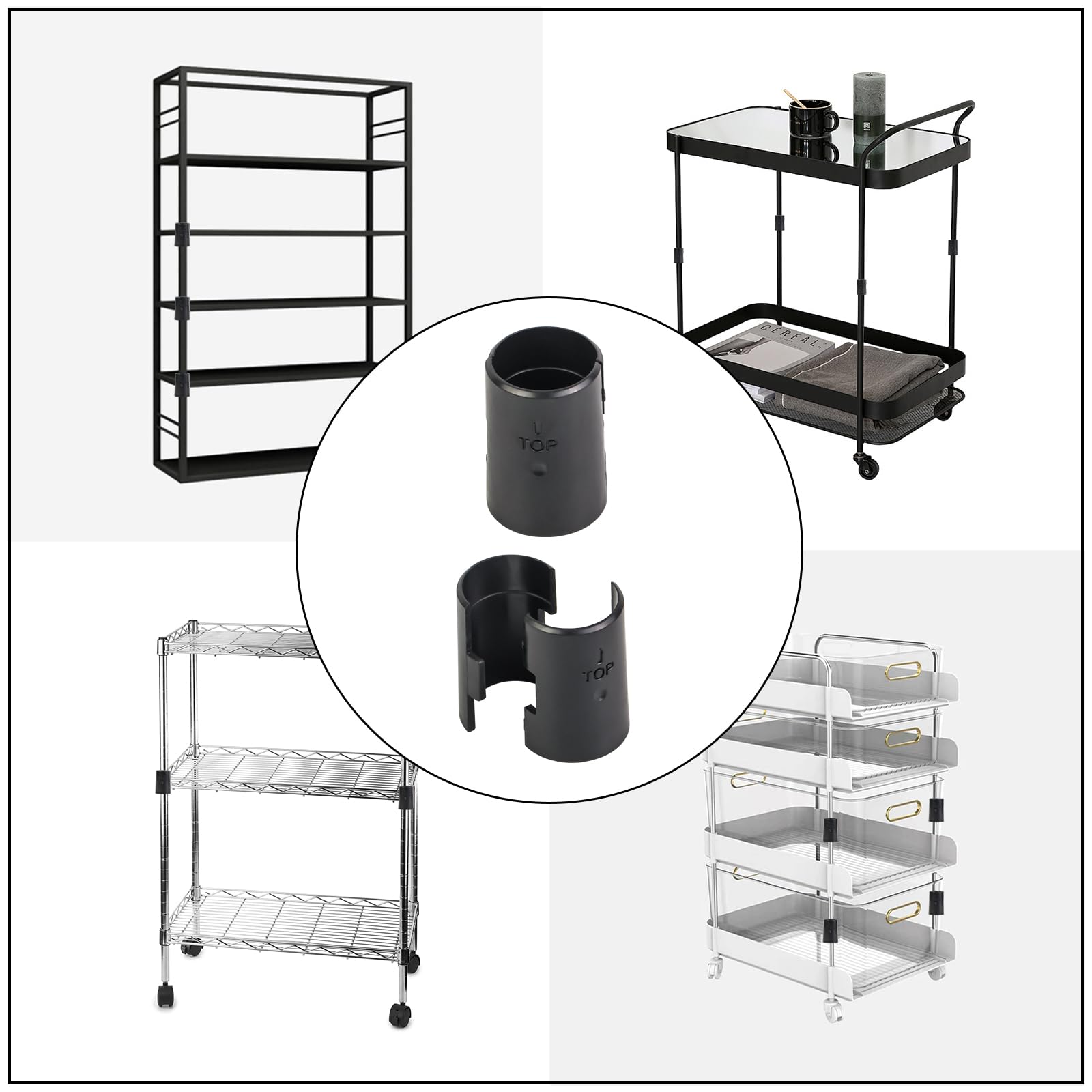 Snapklik.com : PULNCD 48 Pack Wire Shelving Shelf Lock Clips