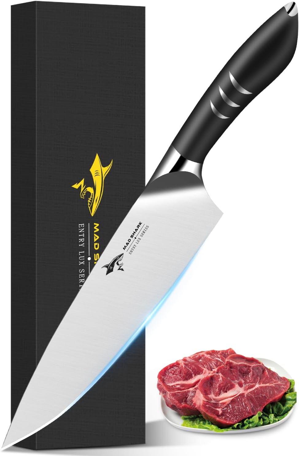 Amazon.com: MAD SHARK Chef Knife, 8 Inch Kitchen Knife Razor Sharp ...