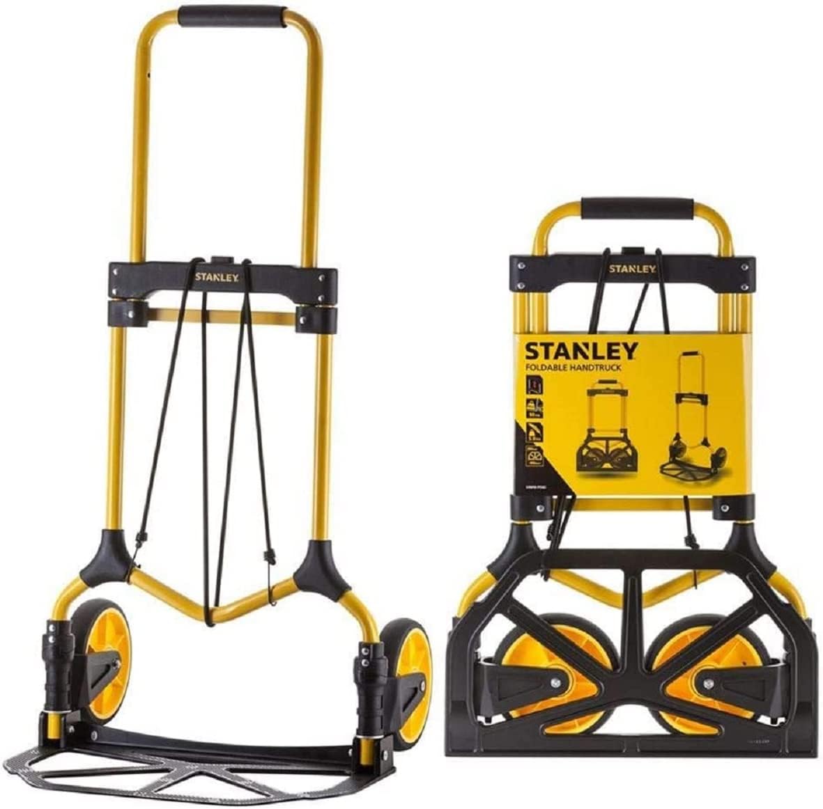 STANLEY 3 in 1 Folding Hand Truck, FT585, Yellow and Black, One Size ...