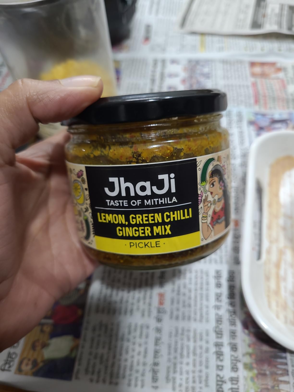 Jhaji Store’s Lemon, Ginger & Green Chili Mixed Pickle| Neembu Adrak ...