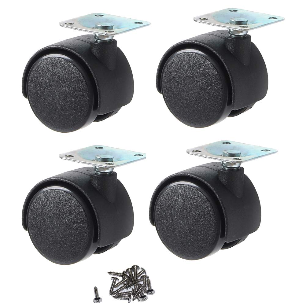Katahomie Caster Wheels 2 inch Nylon Swivel Plate Casters Pack of 4 ...
