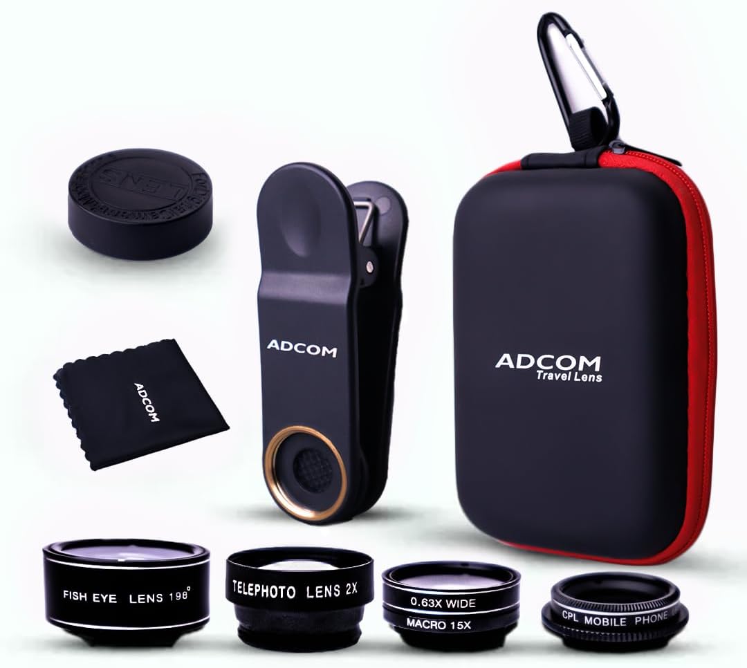 Adcom 12x/24x Macro Mobile Phone Camera Lens with Lens Hood ...