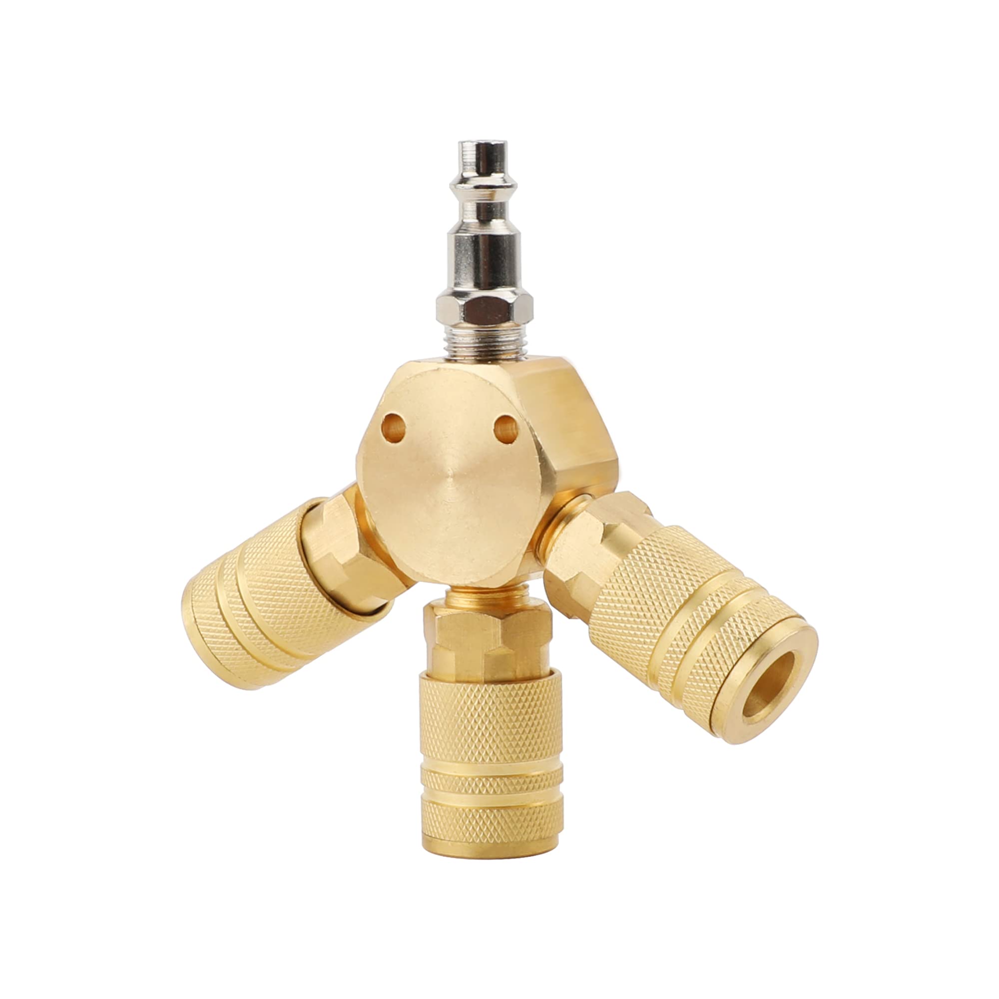 Snapklik.com : Hynade 3-Way Air Manifold, Flat Hex Manifold 1/4 Inch ...