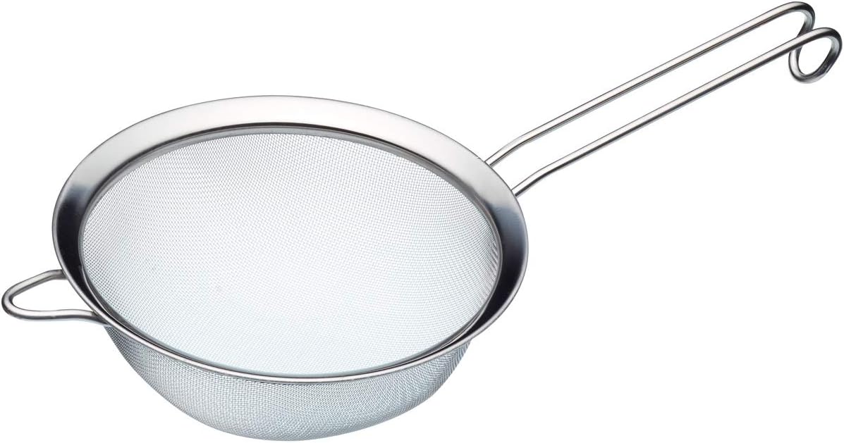 KitchenCraft Metal Sieve, Medium 18cm , Stainless Steel, Silver ...