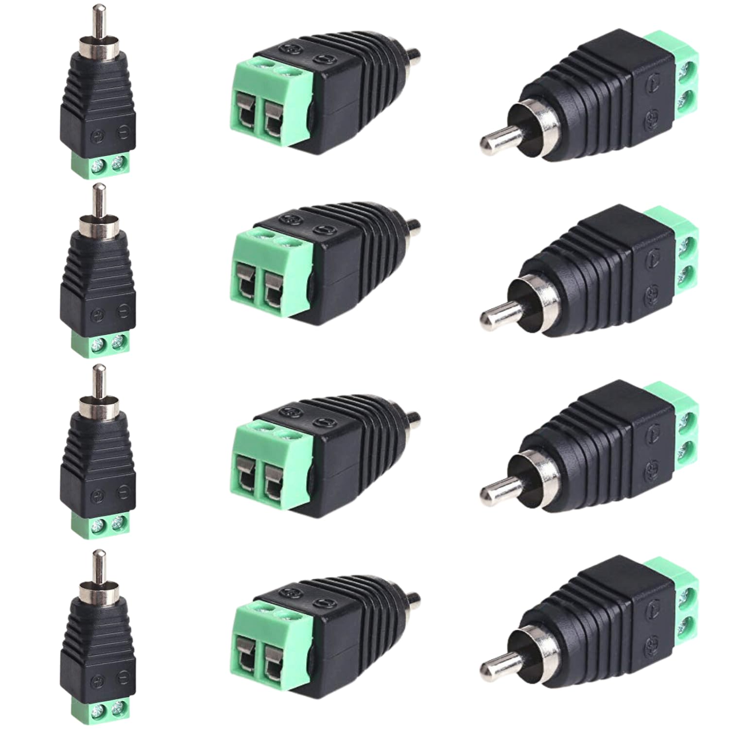 Amazon.com: Cctv4Less RCA Phono Male Plug to AV Screw Terminal Adapter ...