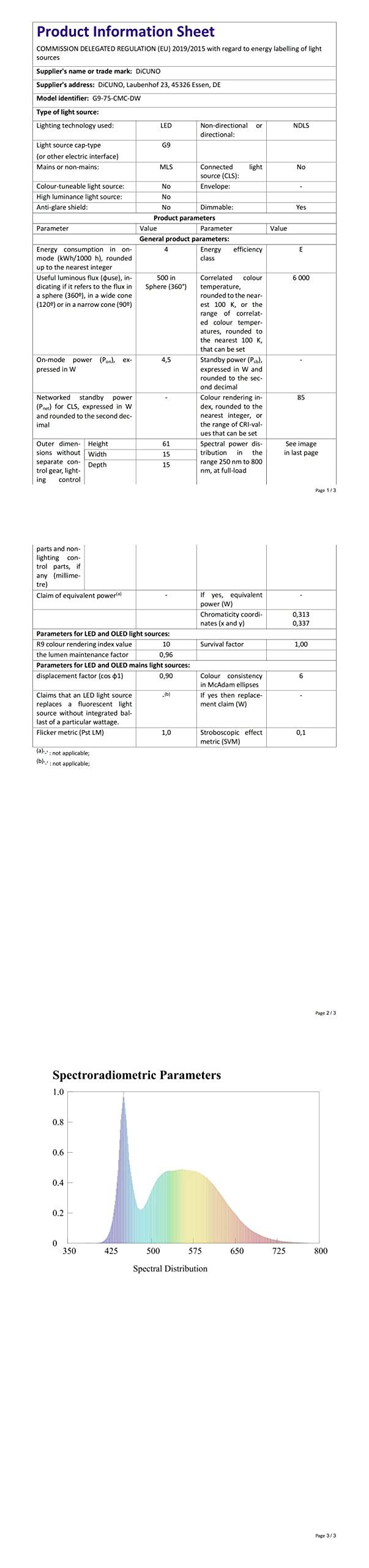 Bonlux LED Bulb G9 Day Light White 6000K, G9 LED Bulbs Cool White 4W G9 ...