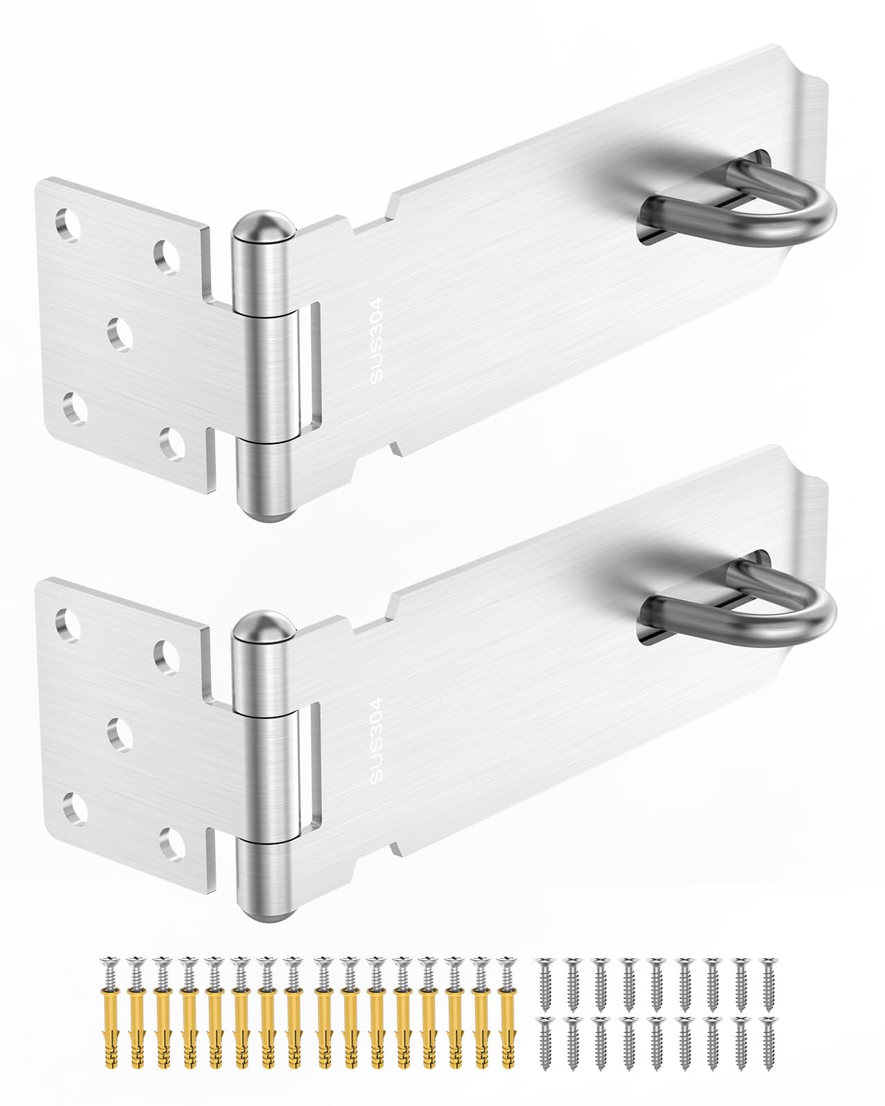 Snapklik.com : MeBantoo 5 Inch Door Hasp Lock Latch, 304 Stainless ...
