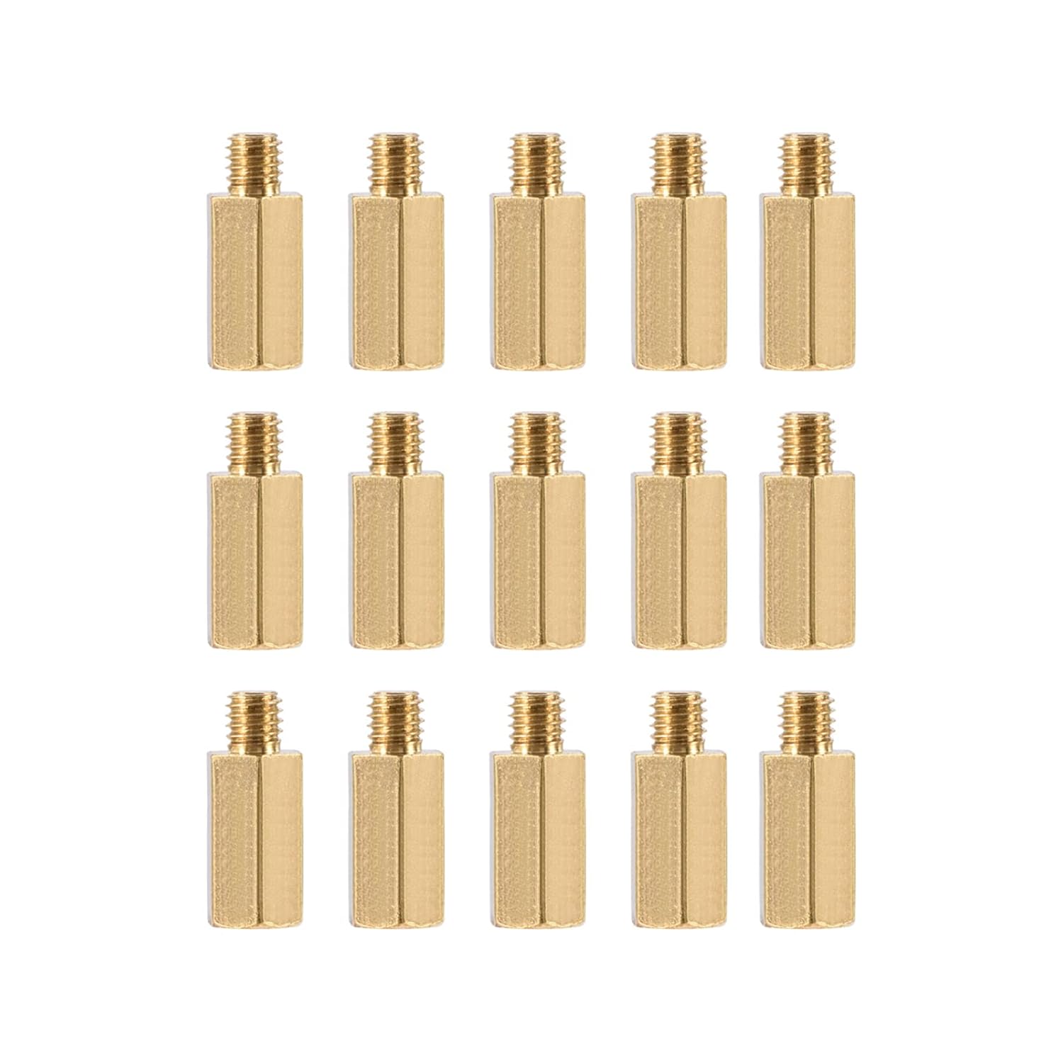 YOKIVE 15 Pcs M3 Standoff Screws, Brass Hex PCB Standoffs, Keep Height ...