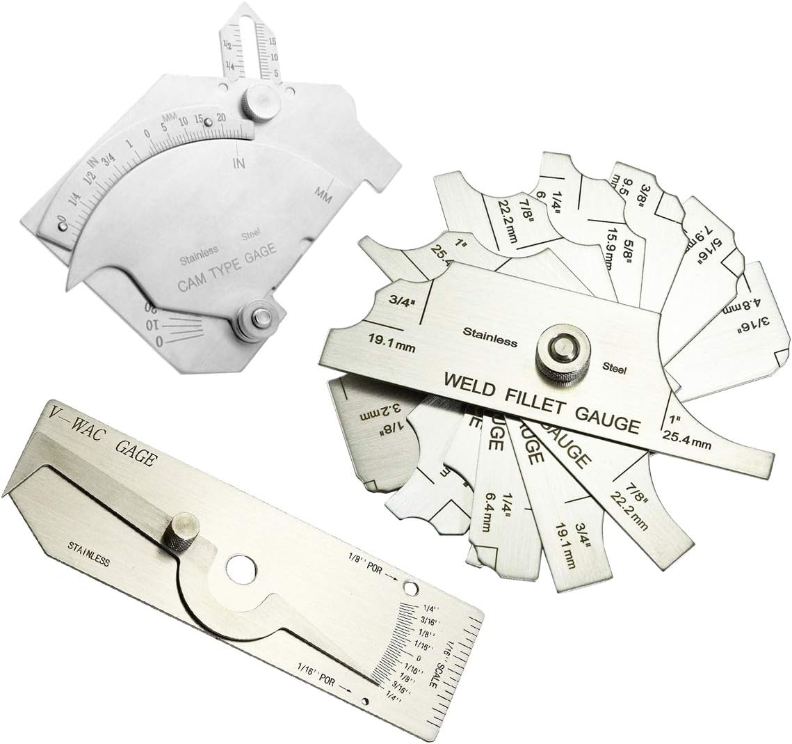 Amazon.com: W.S Welding Fillet Gauge Bridge CAM Gauge Pocket Size Weld ...