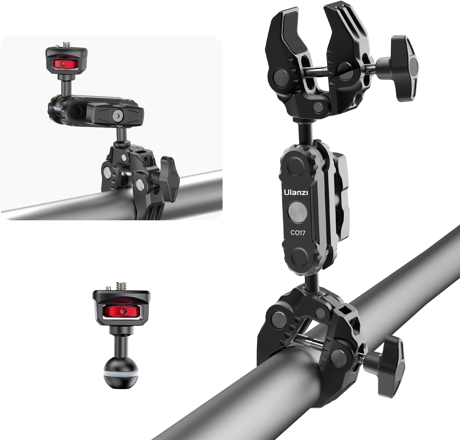 Amazon.com : ULANZI Super Clamp Double Camera Clamp with 1/4" Adapter ...