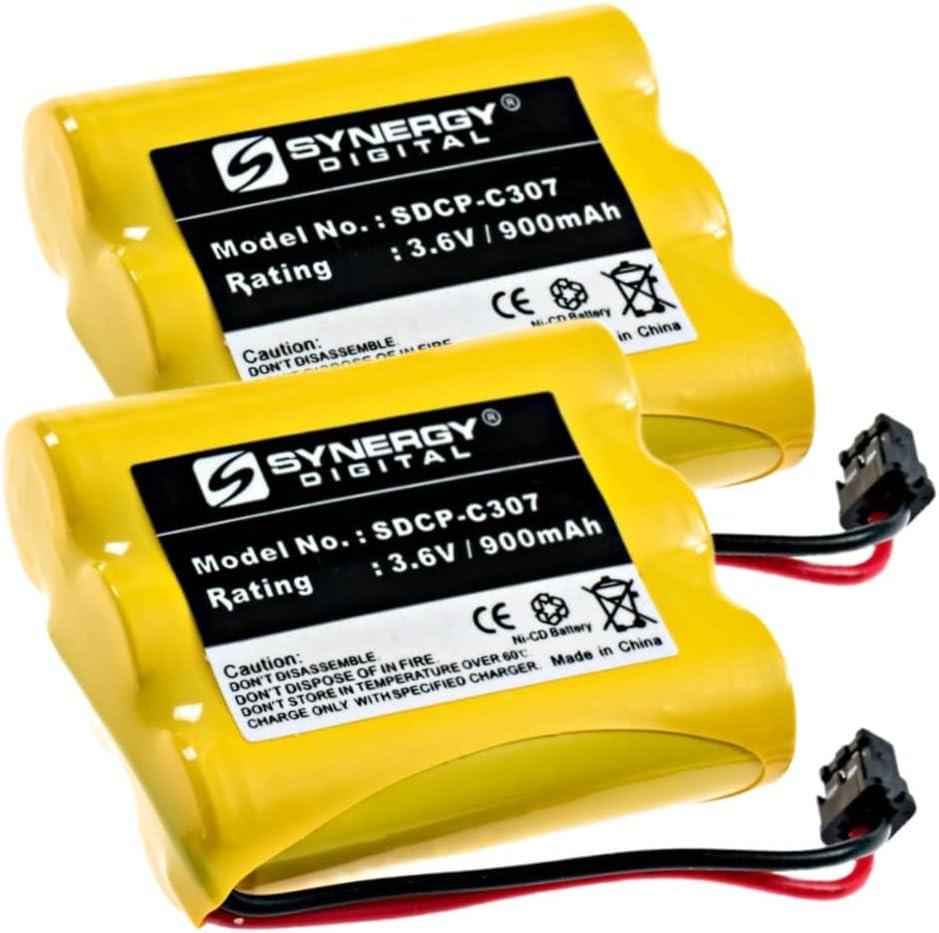 Amazon.com: Synergy Digital Cordless Phone Battery, Compatible with ...