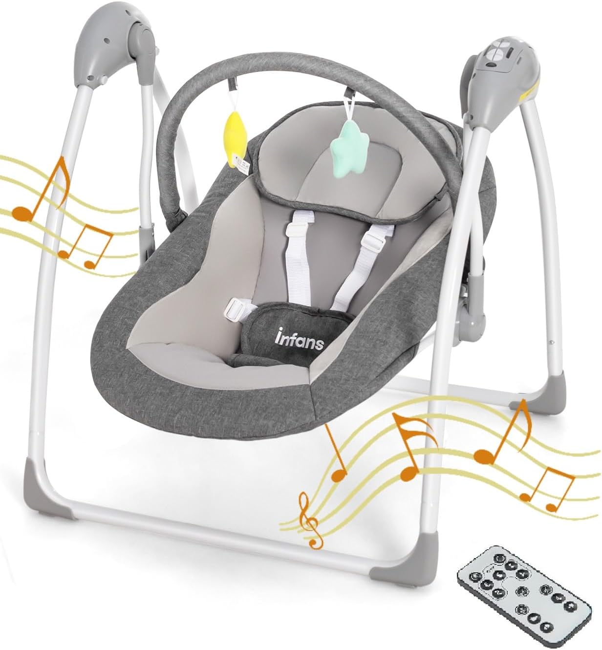 Amazon.com : Bright Starts Playful Paradise Portable Compact Automatic ...