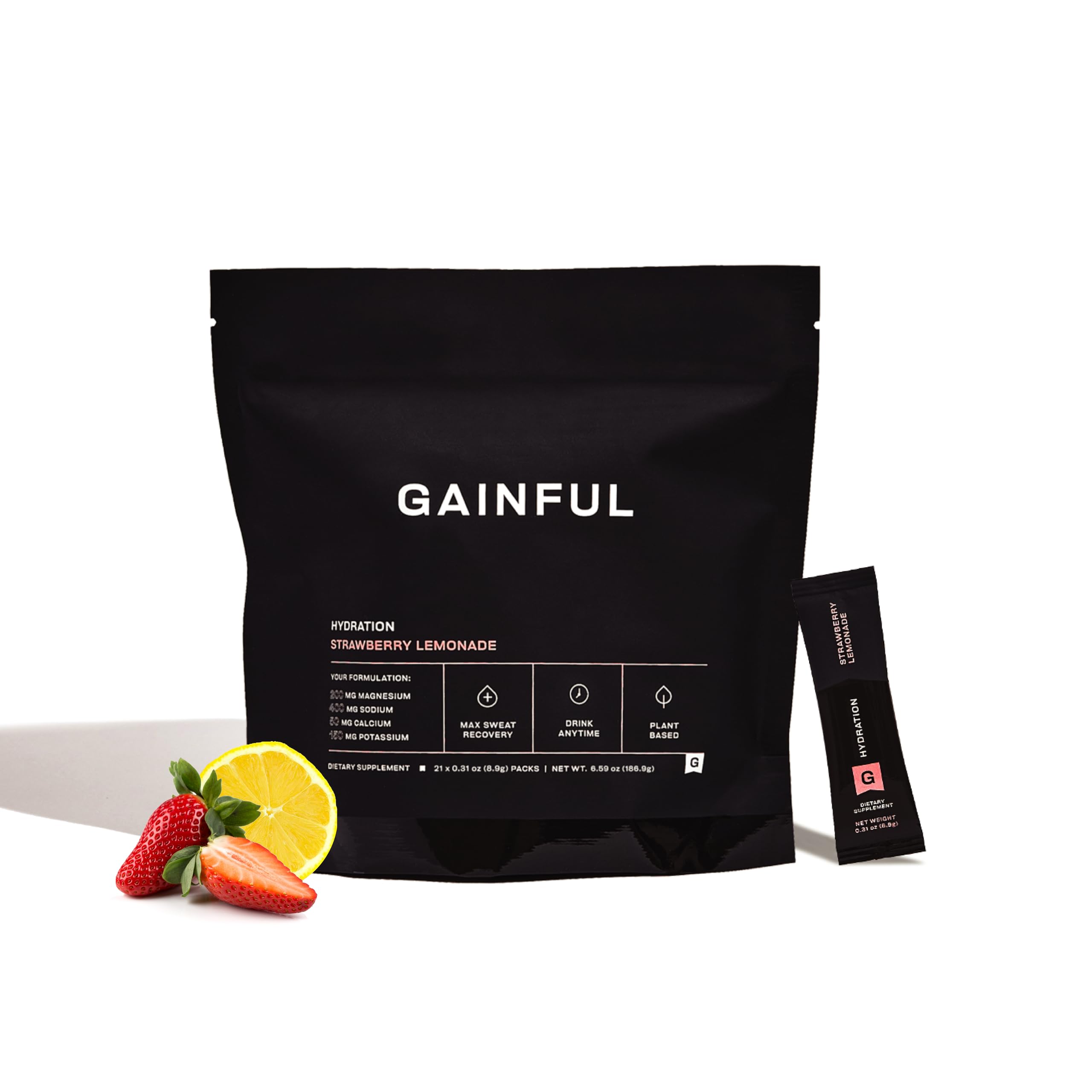 Amazon.com: Gainful Hydration Powder Packets, Caffeine Free with Key ...