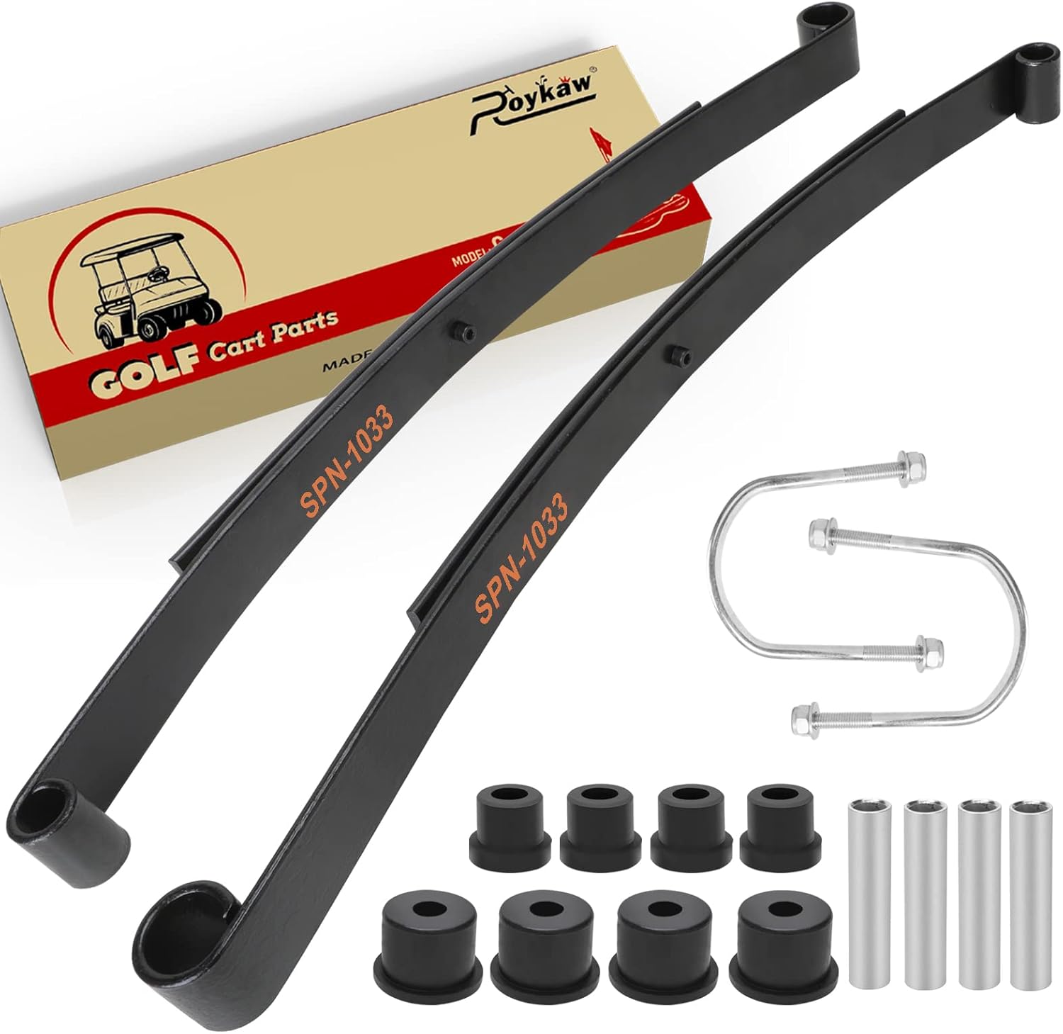 Amazon.com: Roykaw EZGO RXV Rear Leaf Springs with Bushings Sleeves and ...