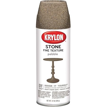 Krylon K18203 Coarse Stone Texture Finish Spray Paint, Travertine Tan ...