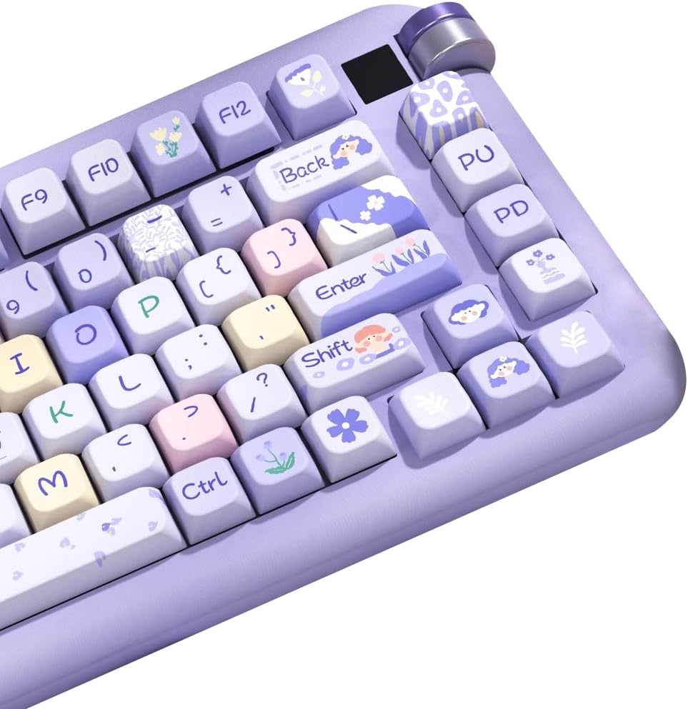 Amazon.com: Flower Girl Theme keycaps 158 Key PBT keycaps MDA Custom ...