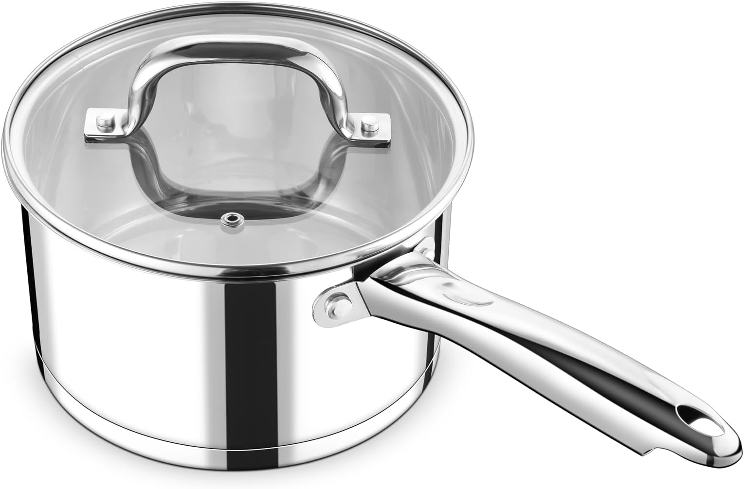 Amazon.com: Stainless Steel Saucepan 2.5 Quart, UNOSCHRIM Milk Cooking ...
