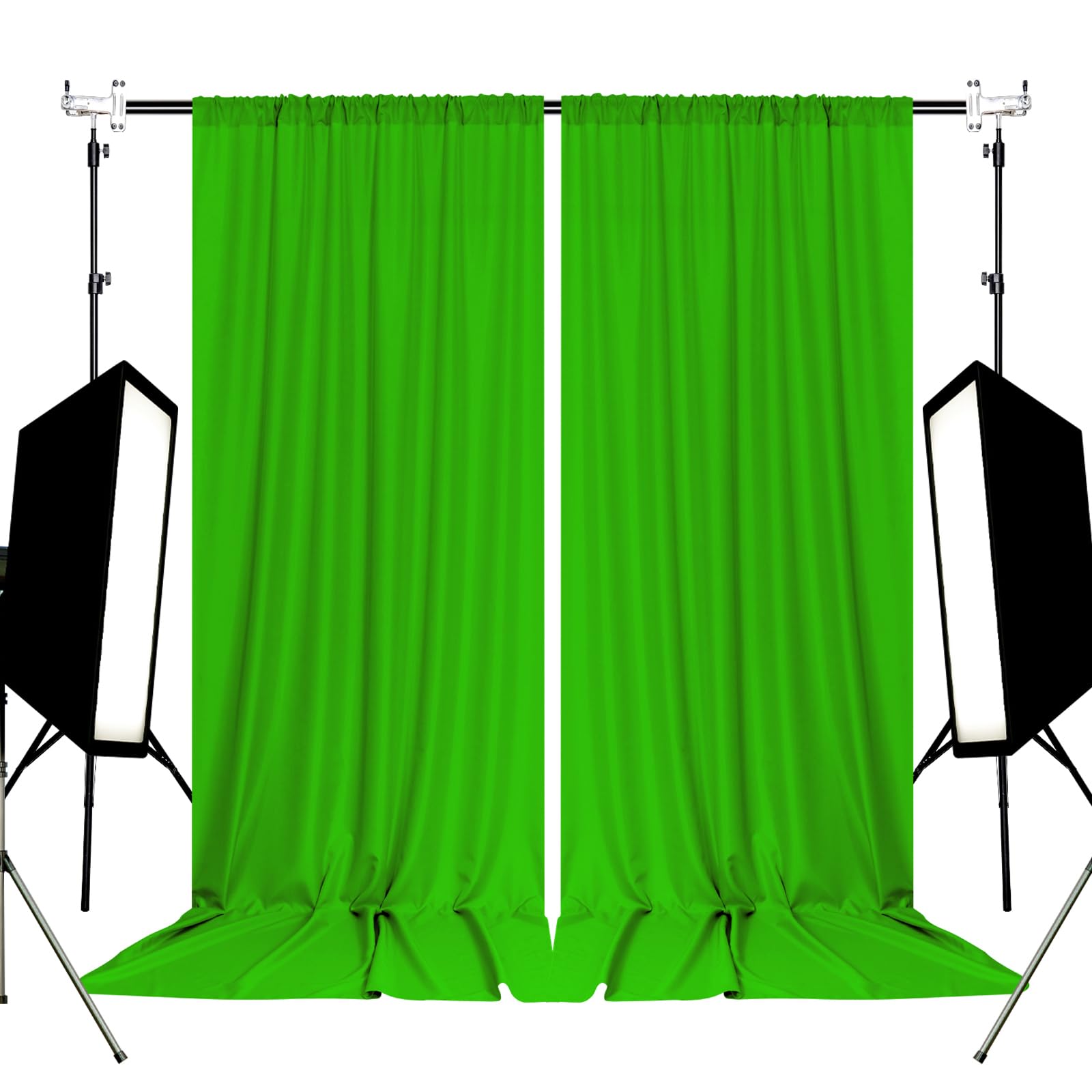 Amazon.com : 10ft x 8ft Green Screen Backdrop for Photography, High ...