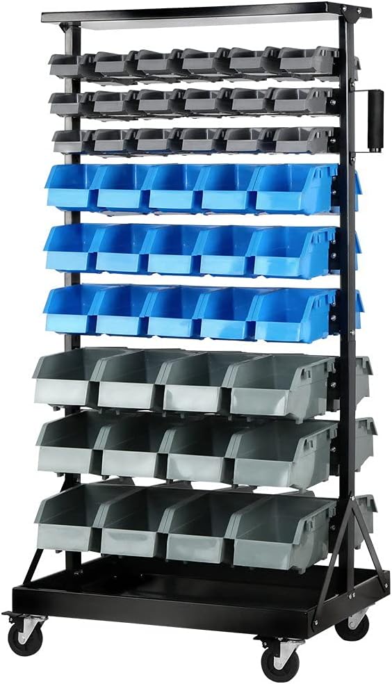 Giantz Storage Bin Rack, 90 Bins Garage Tool Storages Shelving Wall ...