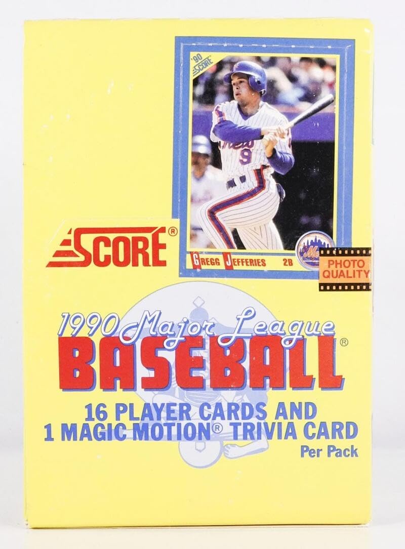 Amazon.com: 1990 Score Baseball Hobby Box (36 Packs/17 Cards ...
