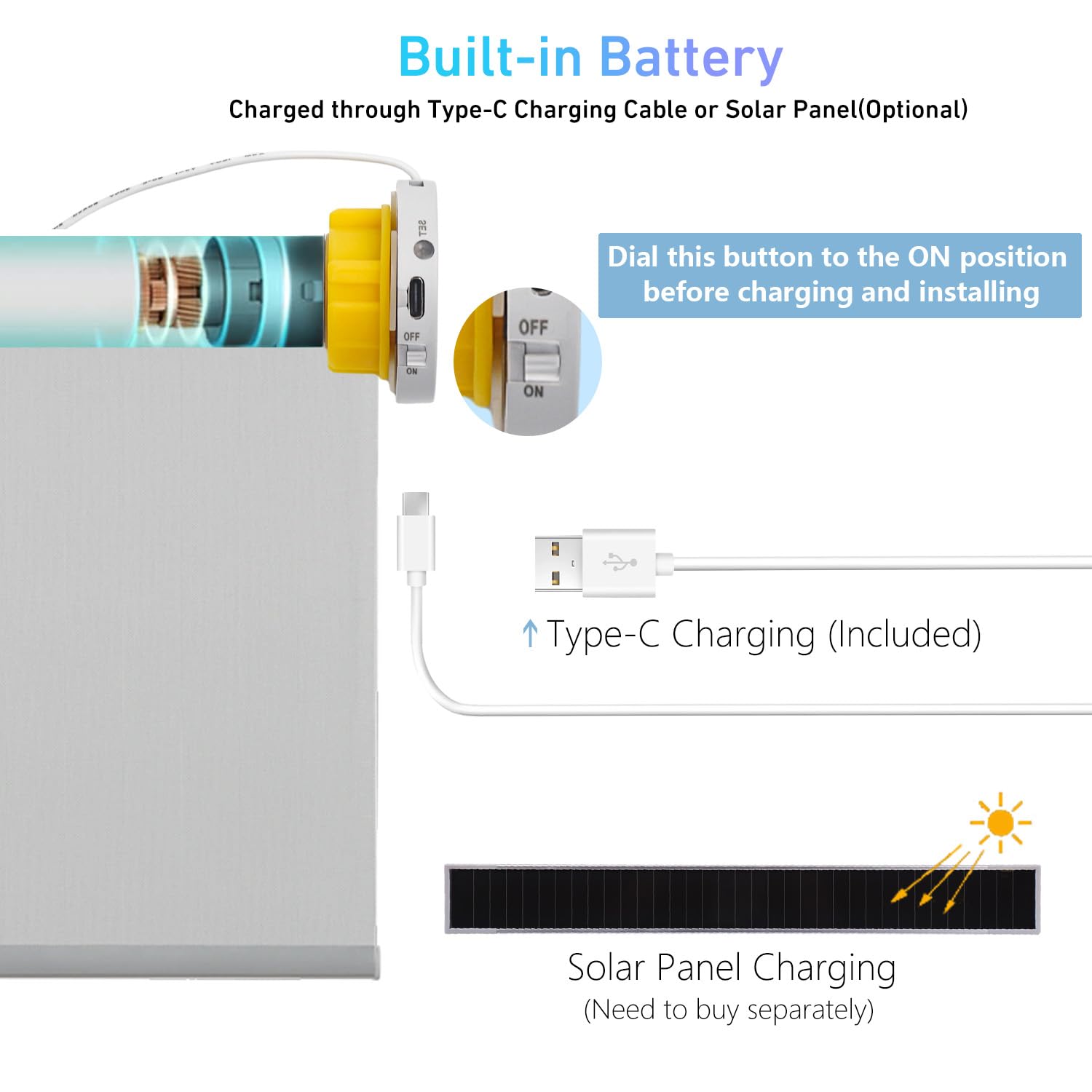 Snapklik.com : Zigbee Rechargeable Motor Retrofit Motorized Roller ...