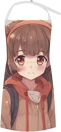 Amazon.com: LDTVSFZQ Japan Anime Cooking Apron with Pockets Waterproof ...