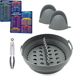 Amazon.com: Air Fryer Essentials Bundle - Premium Liners, Silicone Mats ...