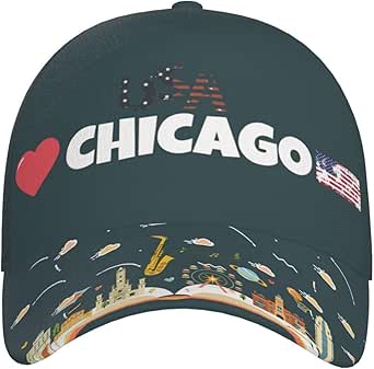 Chicago Cap Chicago Flag Baseball Cap Chicago Sun Hat Adjustable Cap ...
