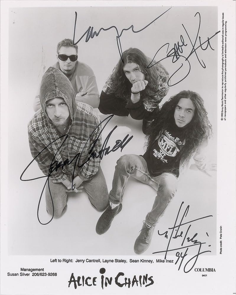 Alice in Chains reprint signed 8x10" promo photo #1 RP Layne Staley at ...