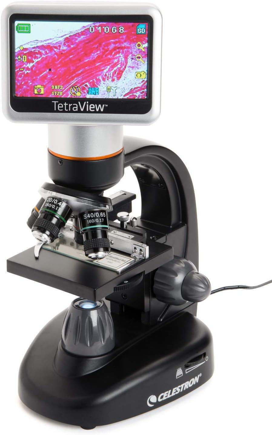 Amazon.com : Celestron – TetraView LCD Digital Microscope – 4.3" Screen ...