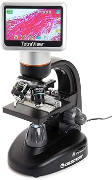 Amazon.com : Celestron – TetraView LCD Digital Microscope – 4.3" Screen – 5MP Camera – 40x–1600x ...