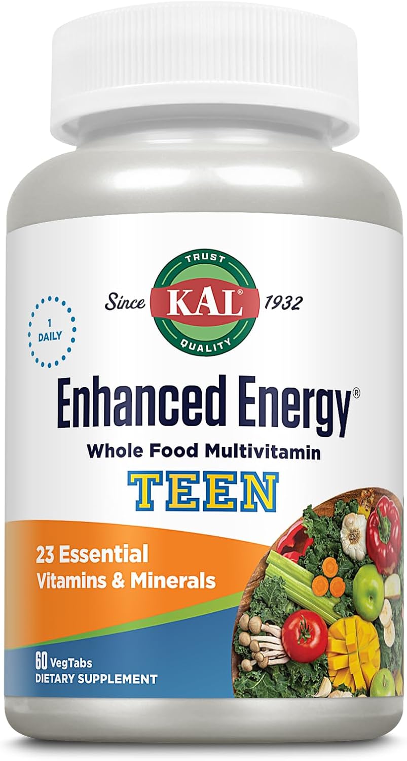 Kal Enhanced Energy for Teens Tablets, 60 Count | Amazon.com.br